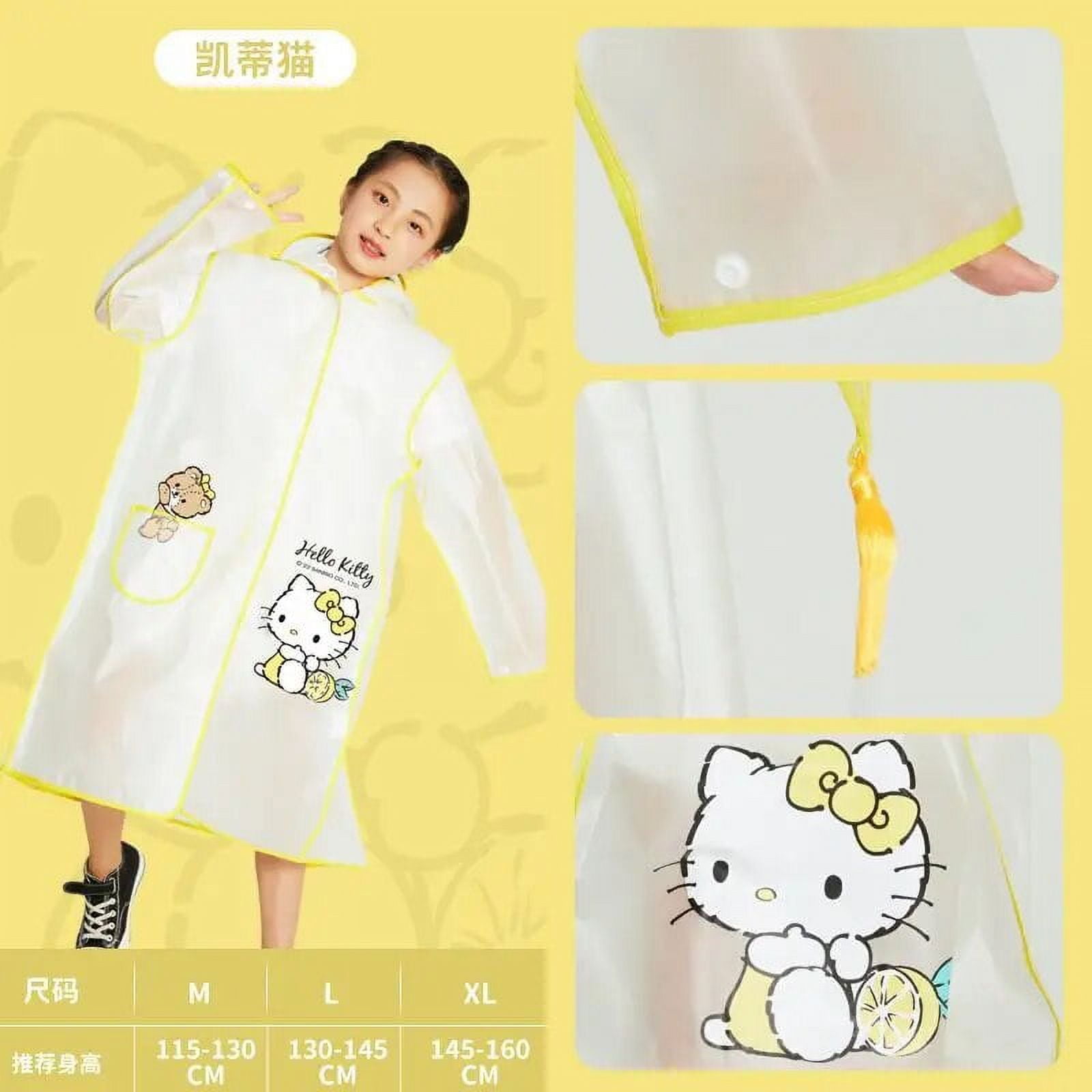 Sanrios Hello Kitty Children's Raincoat Cute Cartoon Boys Girls Full Body Waterproof Primary ...
