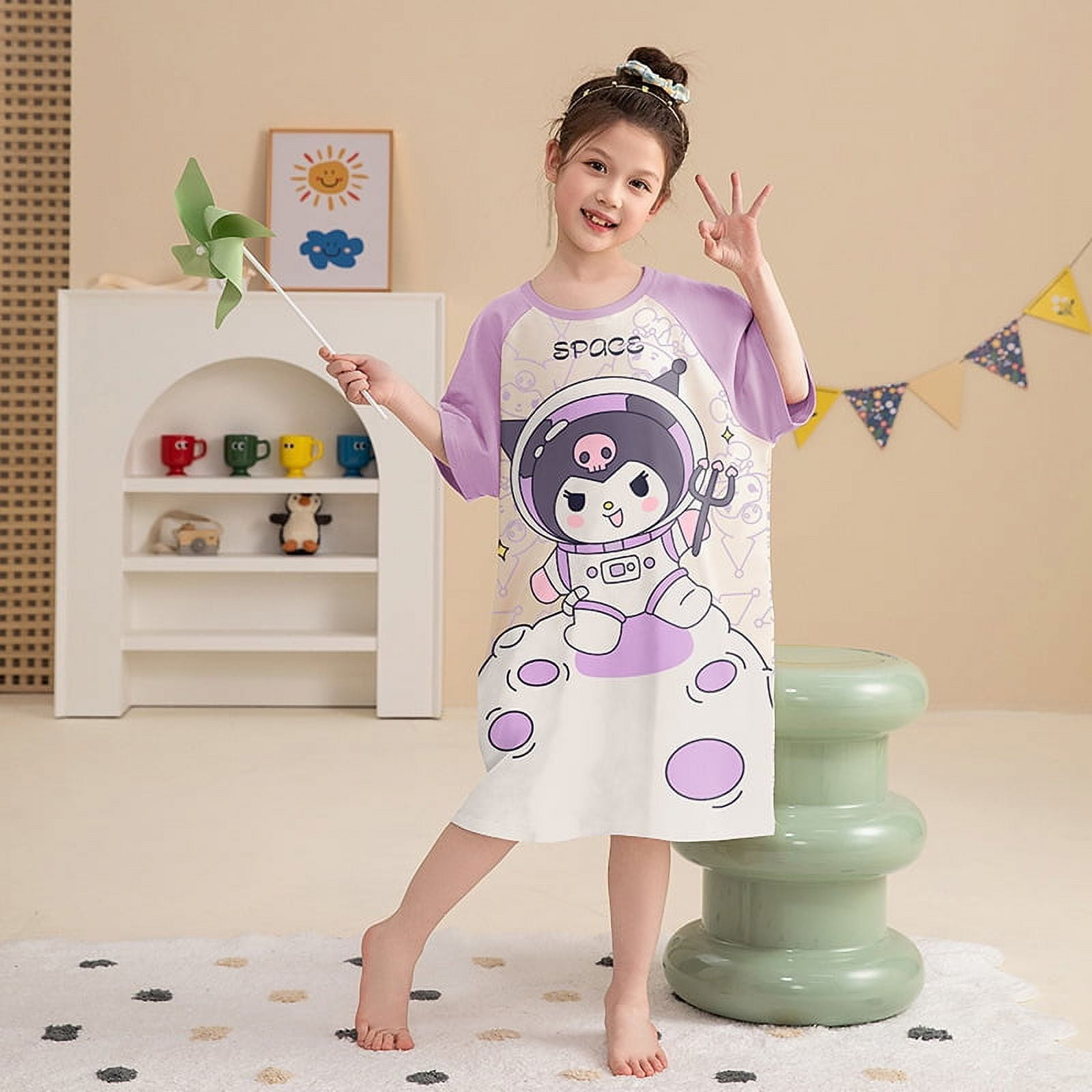 Sanrios Hello Kitty Kids Nightdress Kuromi My Melody Cinnamoroll ...