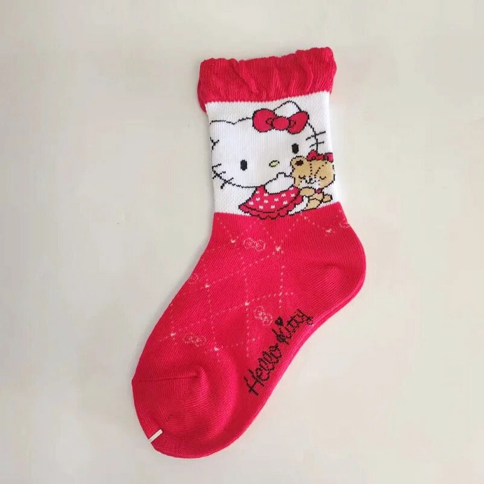 Sanrios Hello Kitty Kuromi My Melody Cotton Women Socks Cute Cartoon ...