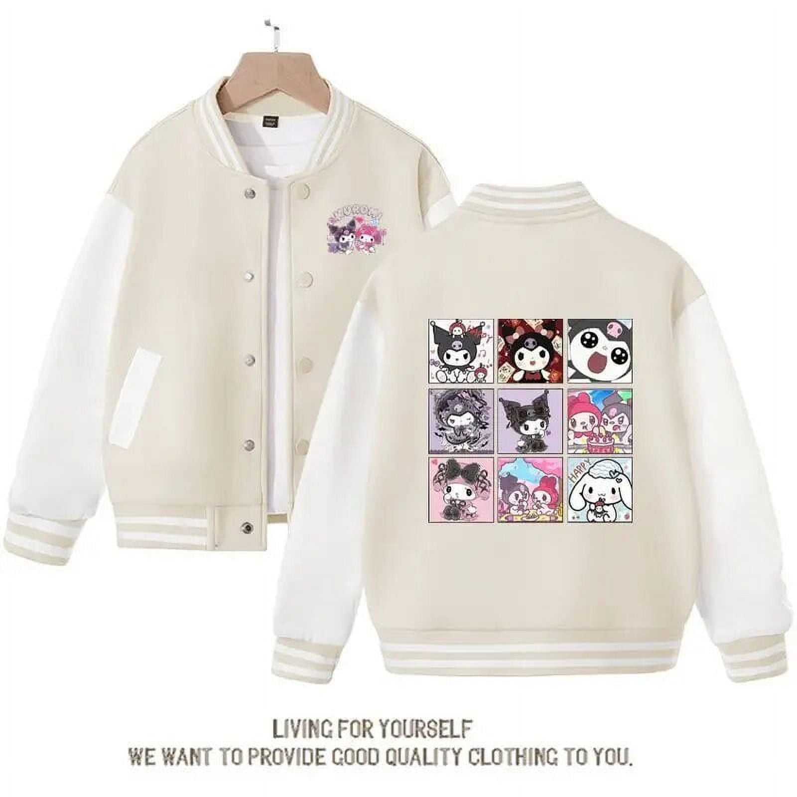 Sanrios Kawaii Anime Kuromi Embroidered Jacket Coat Cute Cartoon ...