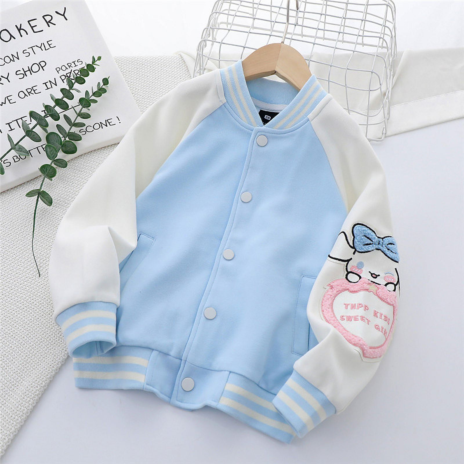 Sanrios Kids Kuromi Baseball Uniform Spring Autumn Coat Cinnamoroll ...