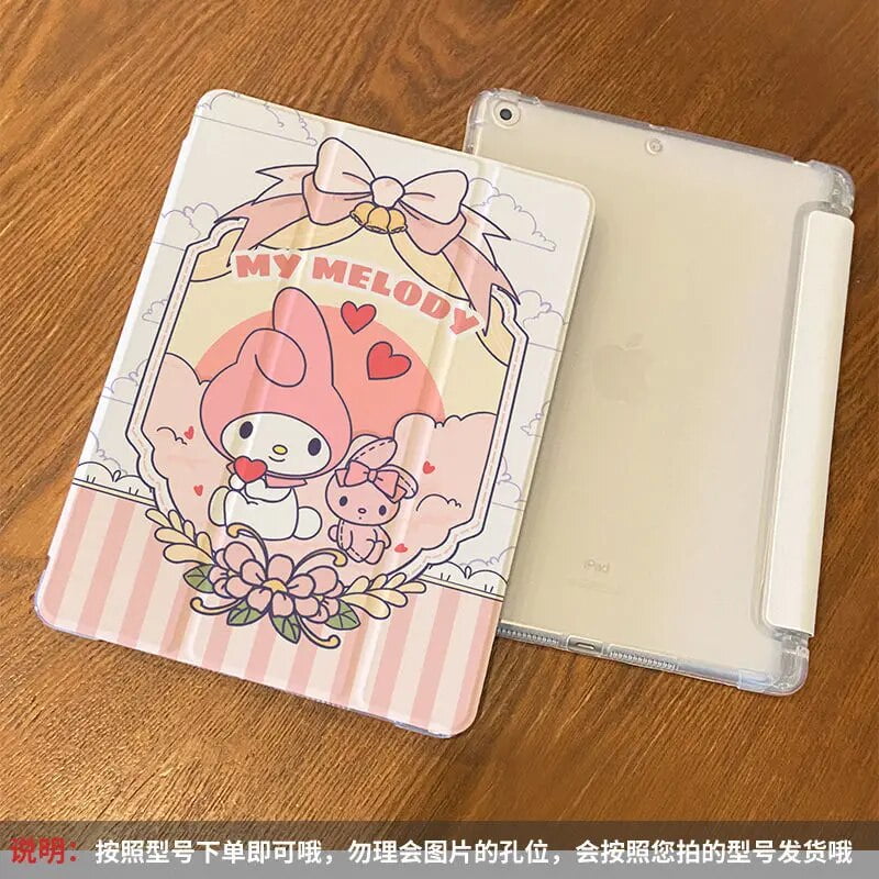 Sanrios Kuromi Cinnamoroll Melody Smart Case for Ipad Air 3 4 5 Cartoon ...
