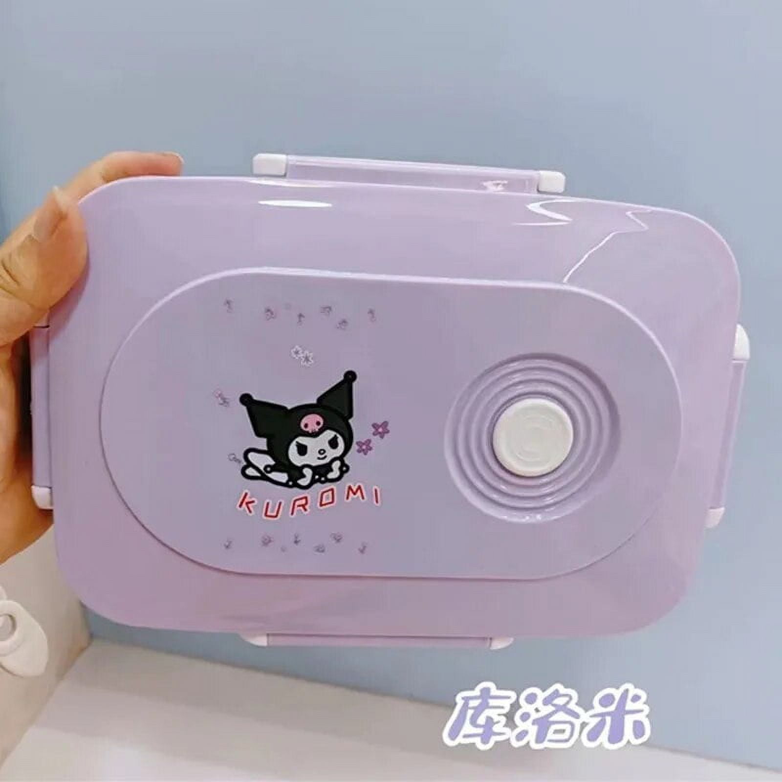 Sanrios Kuromi Hello Kitty Food Container Fruit Snack Box Cute Storage ...