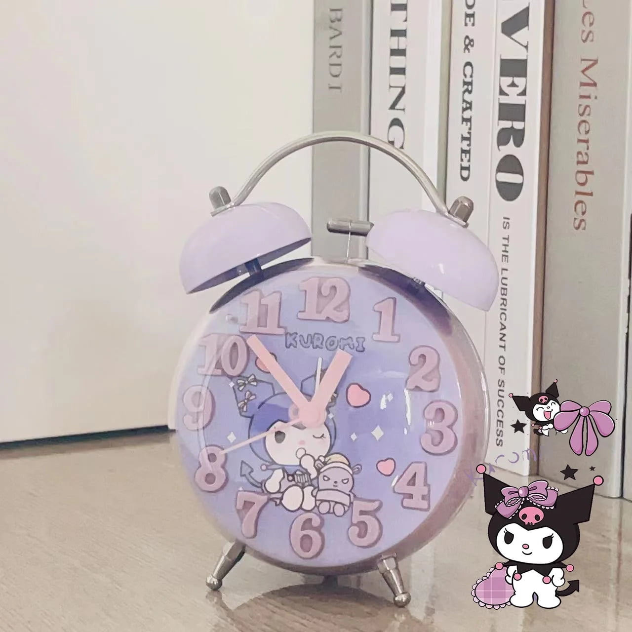 Sanrios Kuromi Mymelody Cinnamoroll kawaii Anime Cartoon Round Alarm ...