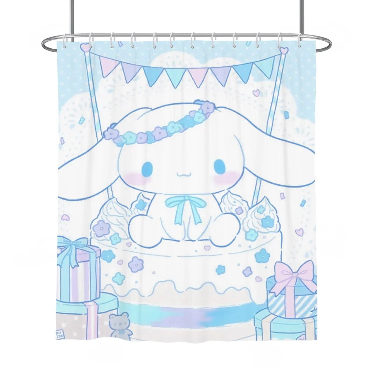 Sanrios Mymelody Cinnamoroll Kuromi Kawaii Anime Cartoon Shower Curtain