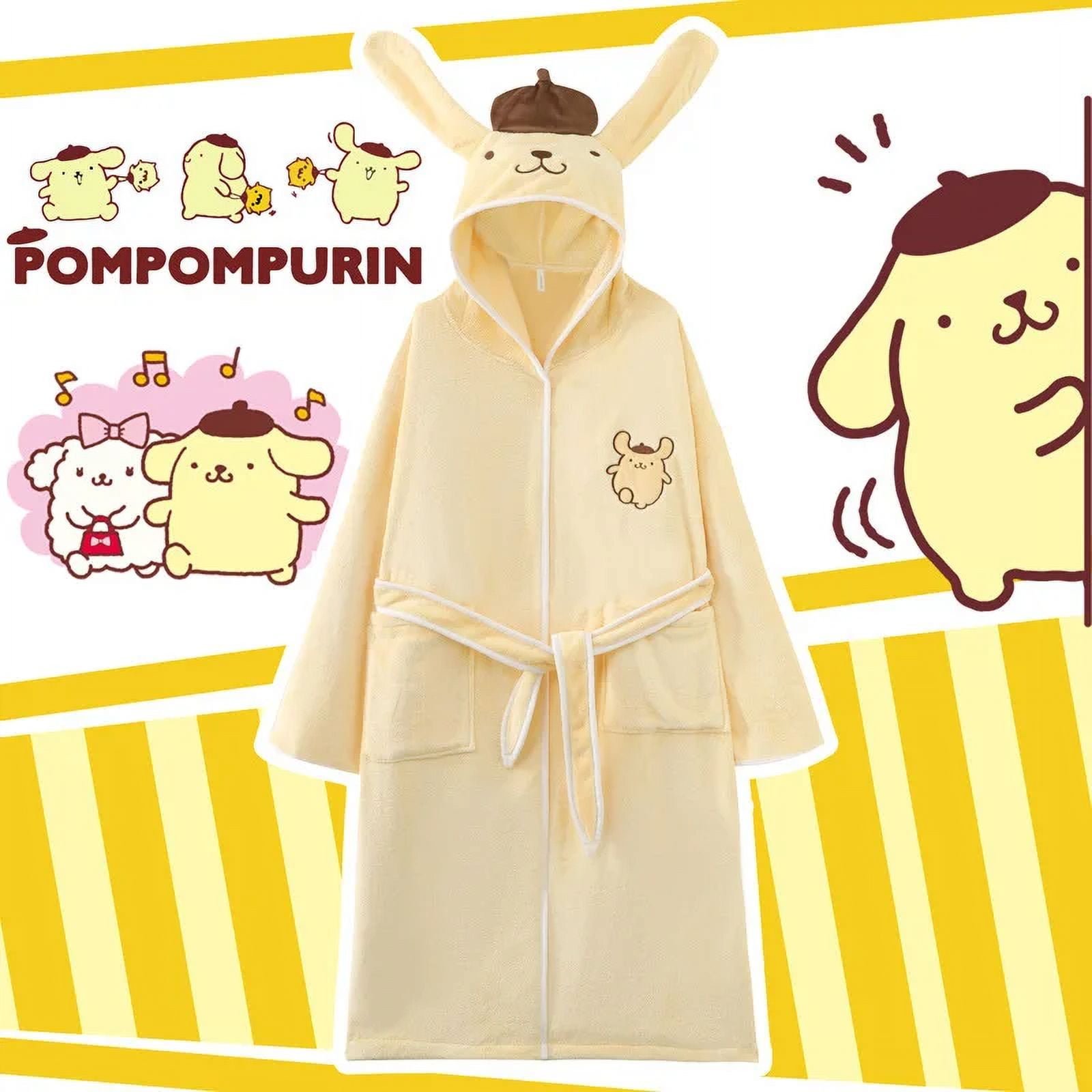 Sanrios New My Melody Coral Velvet Bathrobe Women Hangyodon Kuromi ...