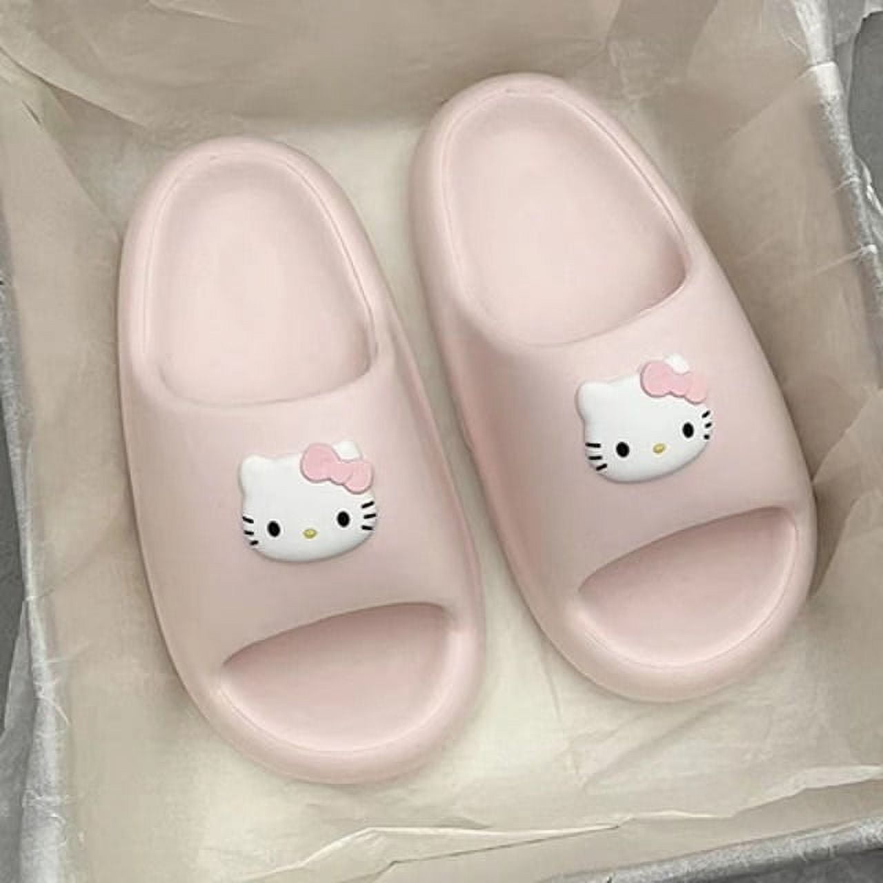 Sanrios Shoes Hellokitty Summer Girl Cute Sandal Slippers Thick Sole ...