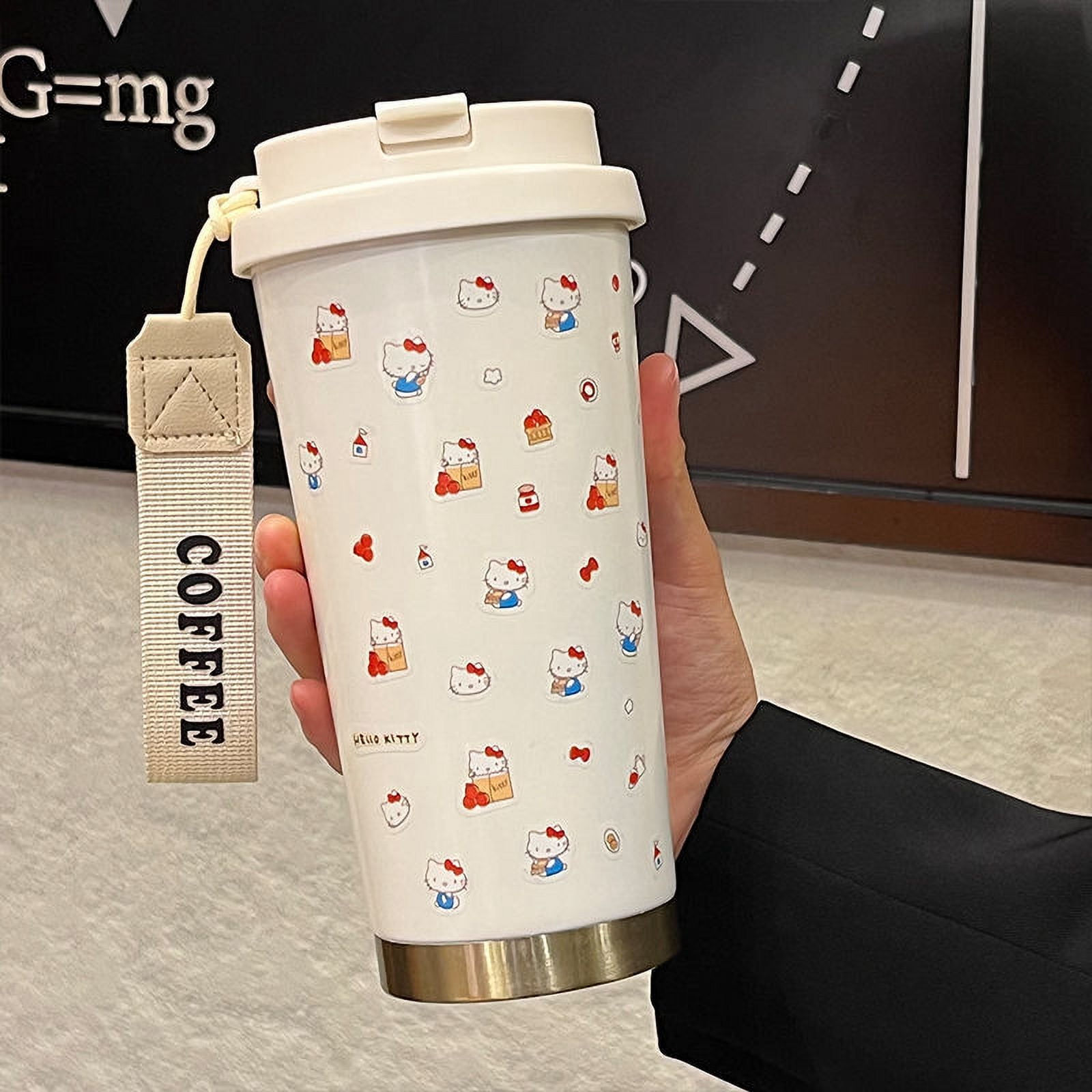 Sanrios Sus316 500Ml Student Double Drink Straw Thermal Cup Kawaii ...