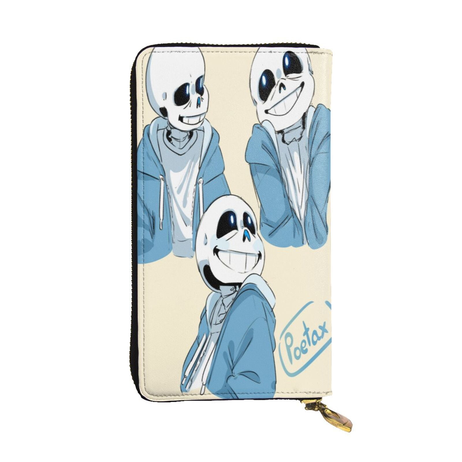 Sans Leather Wallet Clutch Long Billfold with Zipper Travel Credit Card ...