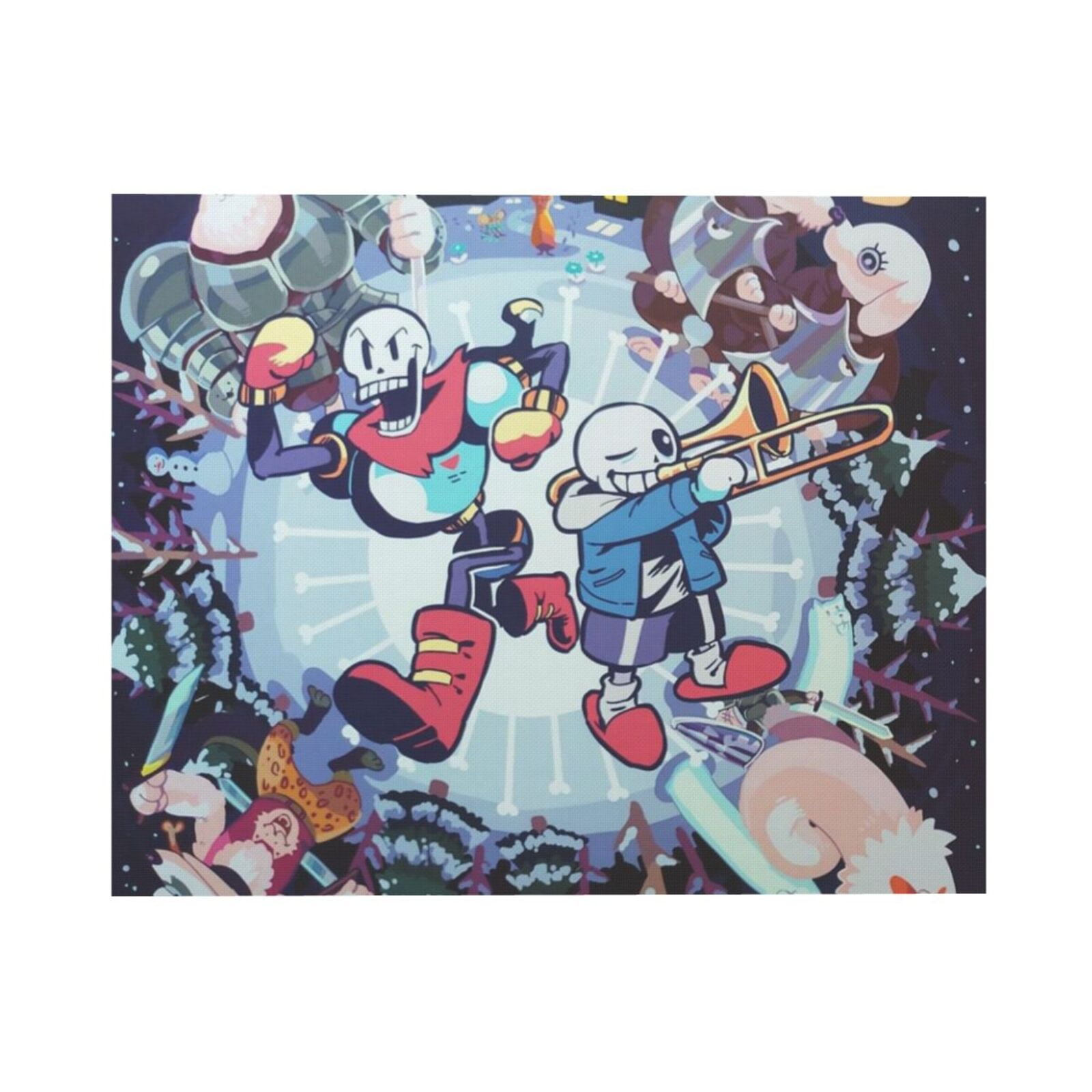 Sans Papyrus Undertale Canvas Decorative Poster Gift Art Picture Painting Bedroom Painting ...