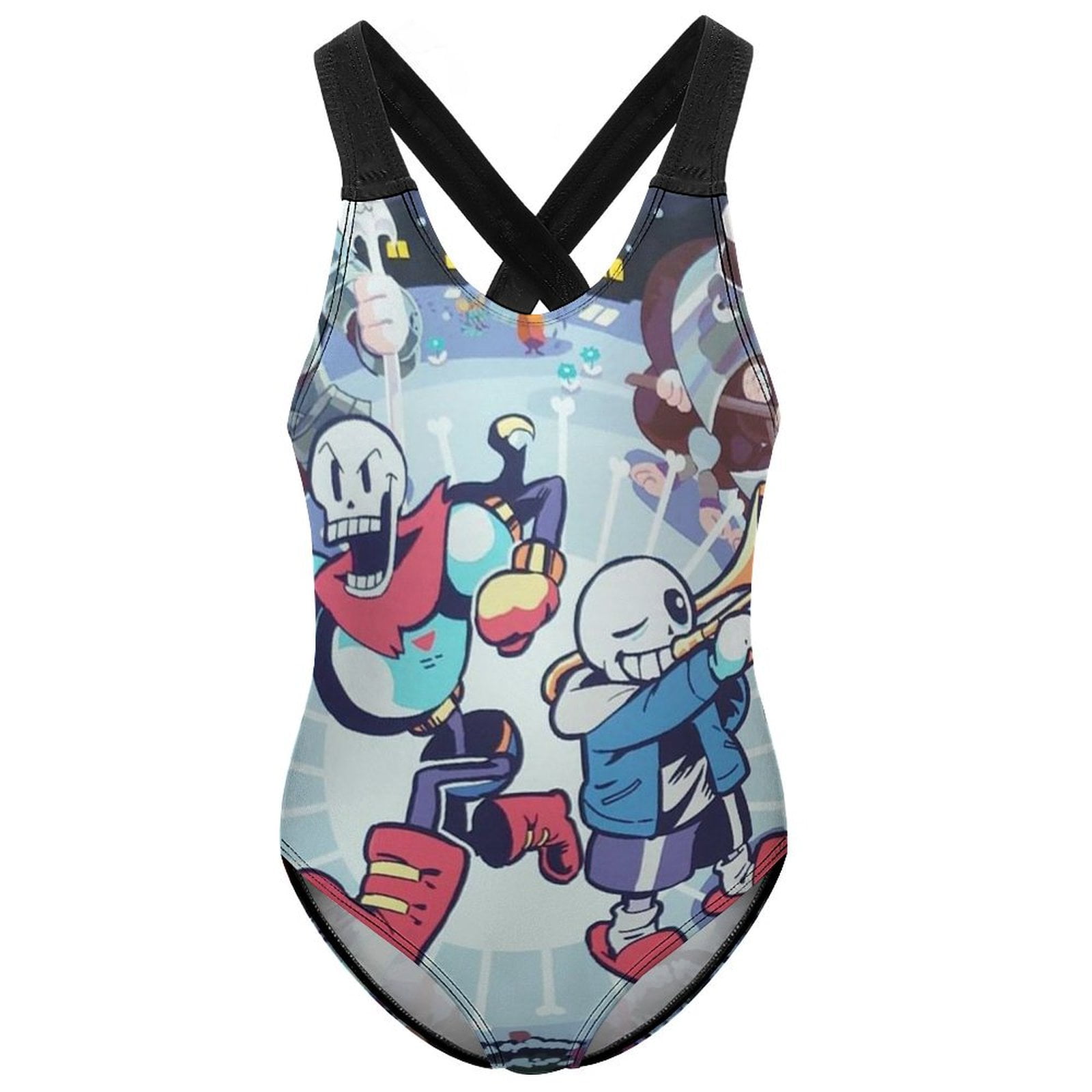Sans Papyrus Undertale Children's One-piece Swimsuit Summer Girl's ...