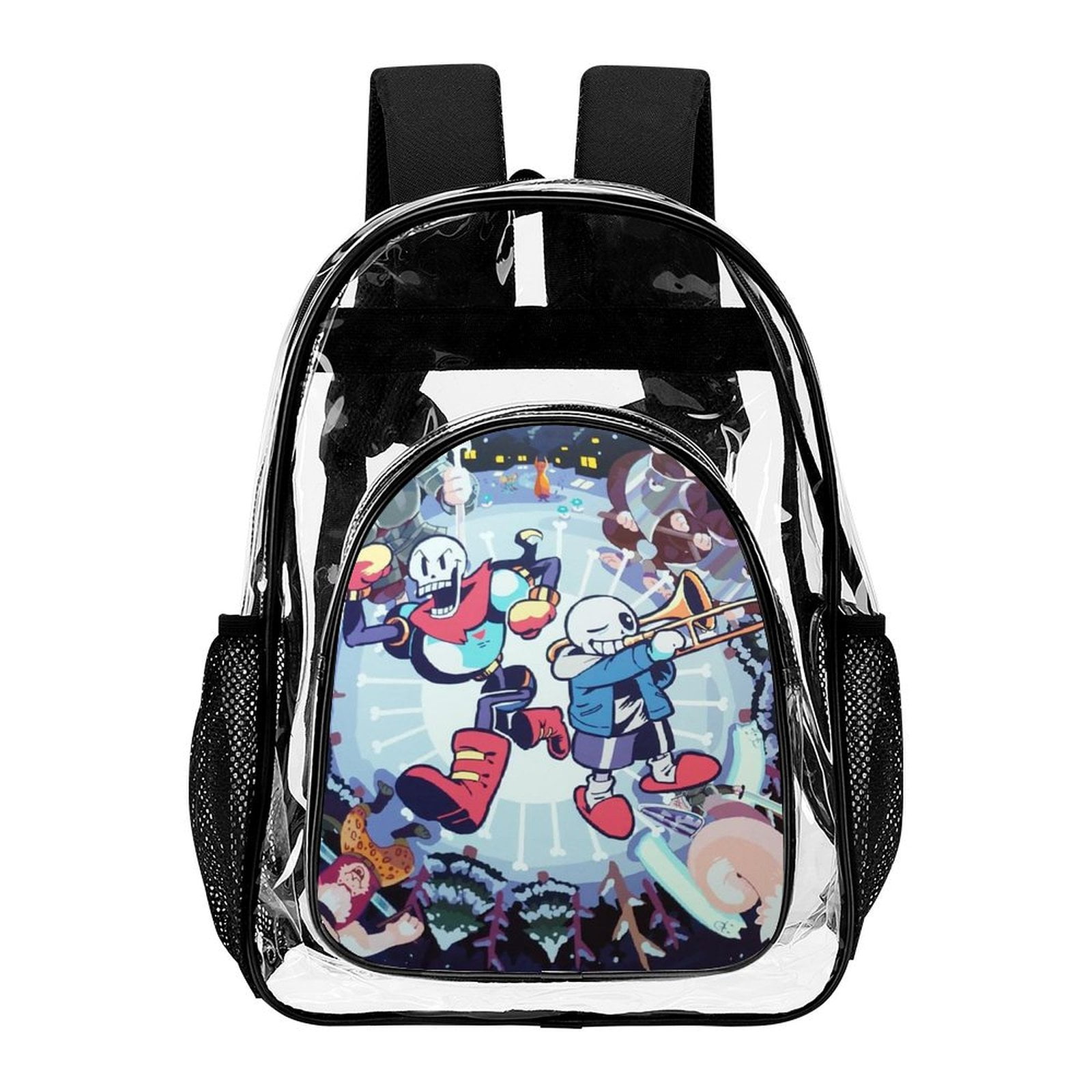 Sans Papyrus Undertale Transparent Backpack Satchel Bookbag Schoolbag ...