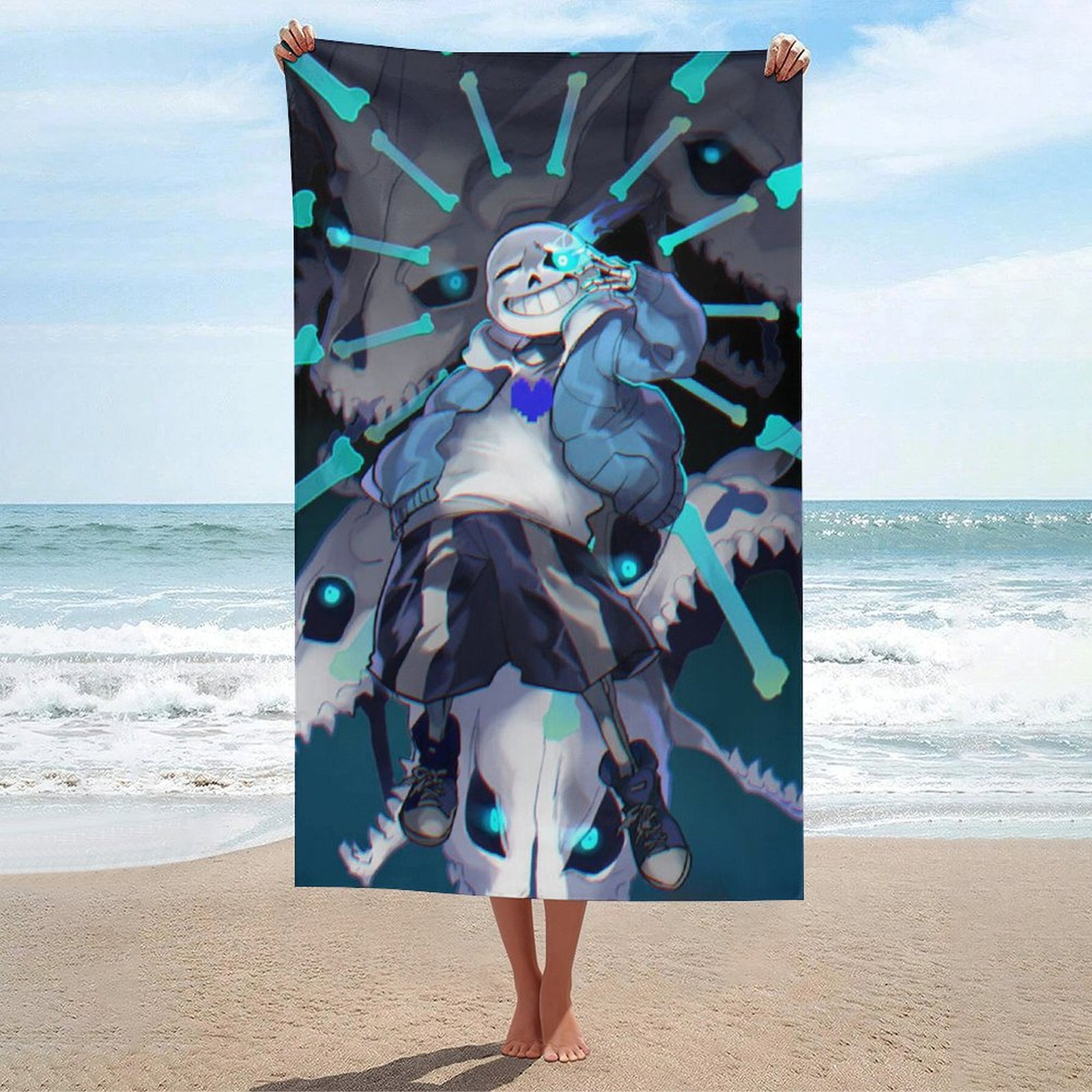 Sans Undertale Game Quick-Dry Beach Towel Microfiber Soft Absorbent ...
