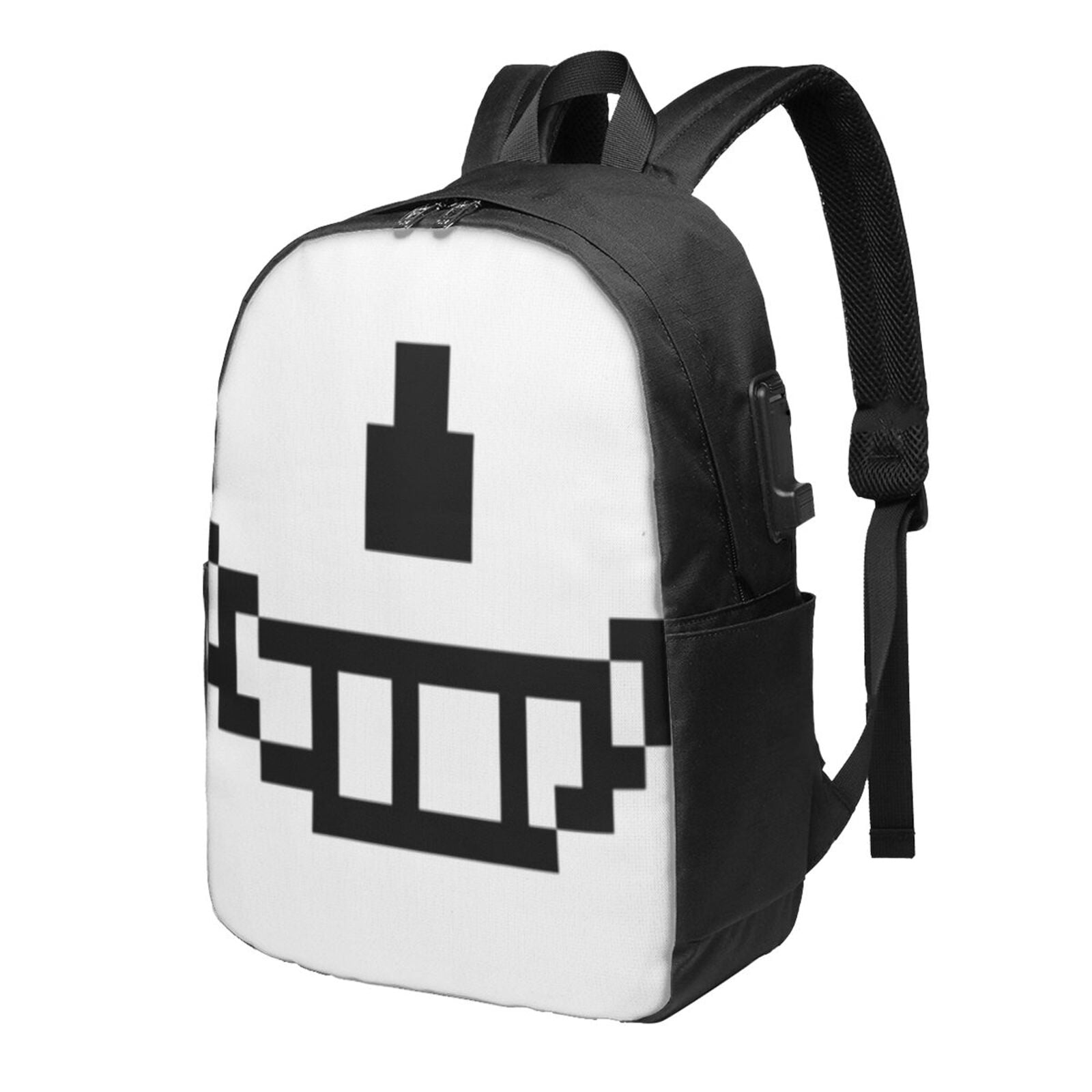 Sans (Undertale) Pixel Smile Face Backpack Fashion Travel Backpack ...