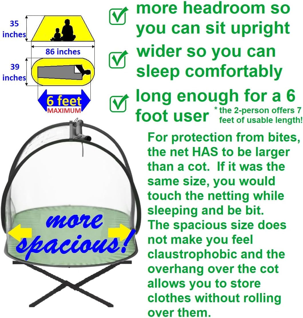 SansBug Pop-up Mosquito Net Tent for 1 Person (Tarp Floor) - Walmart.com