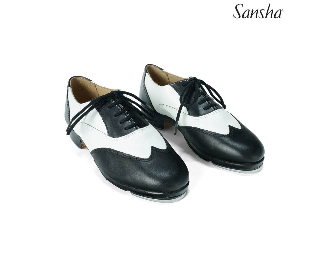 Sansha tap shoes TA88Lco metal+lea sole Black-White 09 M T-BOJANGO ...