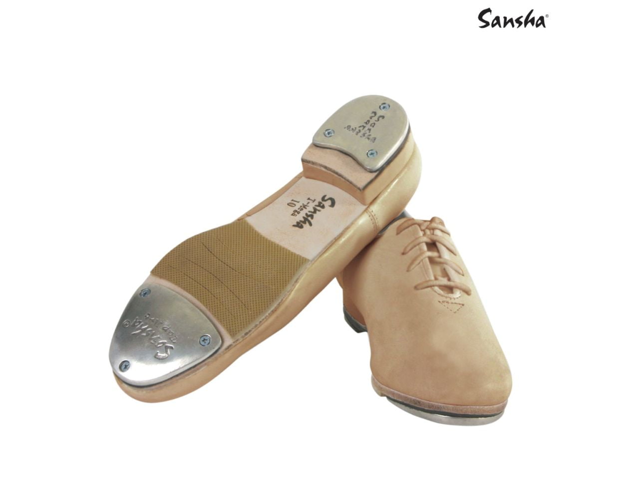Sansha tap shoes TA908L metal+lea sole Tan 14 M T-MEGA - Walmart.com
