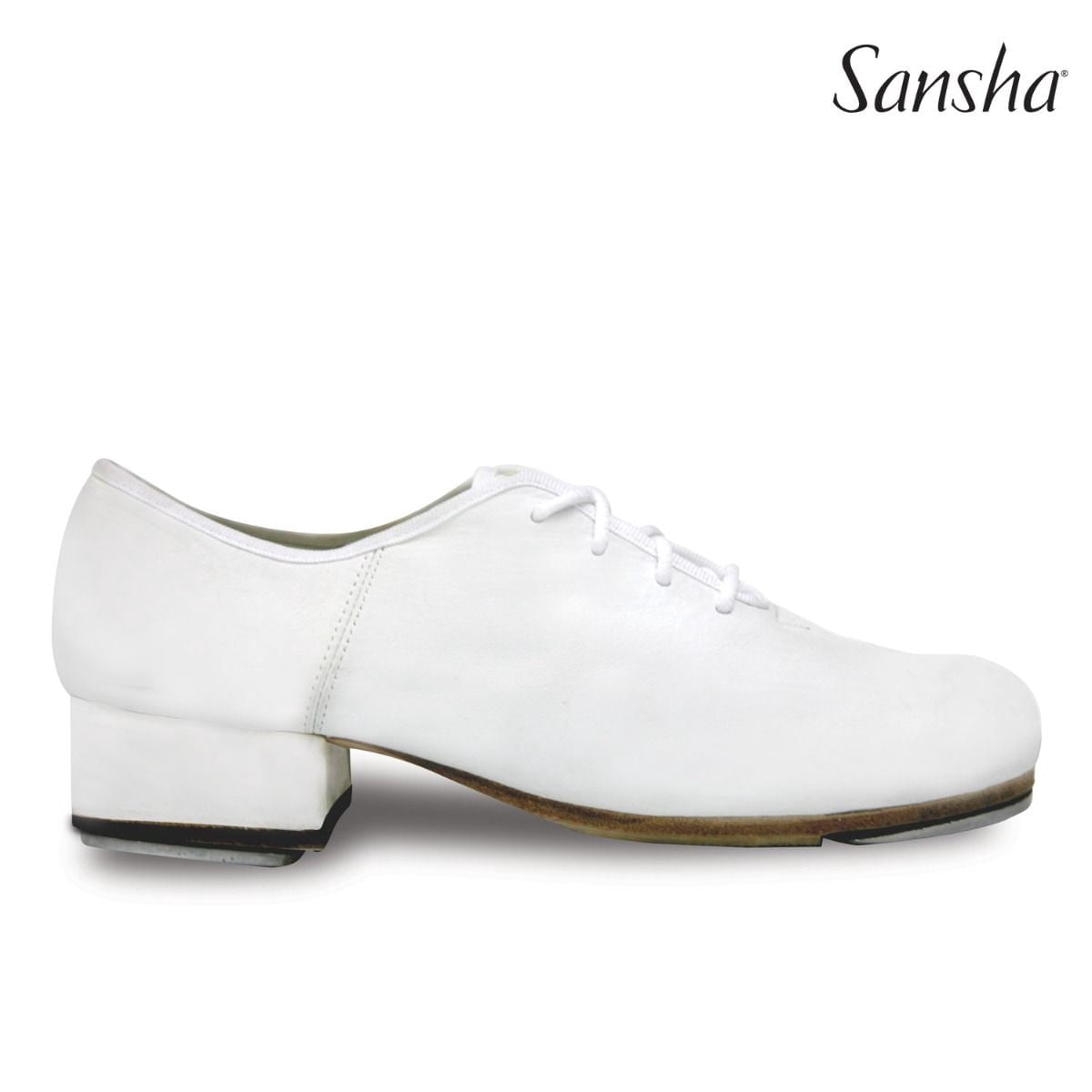 SANSHA T-WORLD TA99Lco Women's Leather Oxford Tap Shoes with Taps, Tan ...