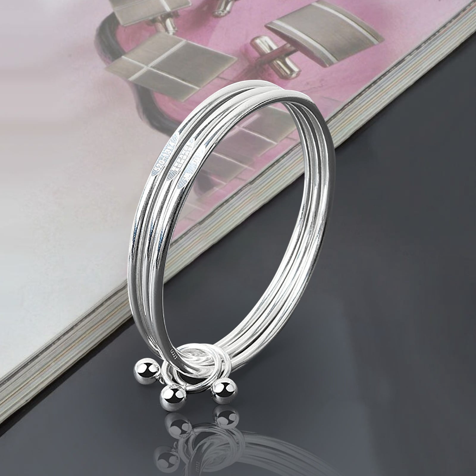 Sansheng III Silver Bracelet Bell Three-ring Bracelet Exquisite ...