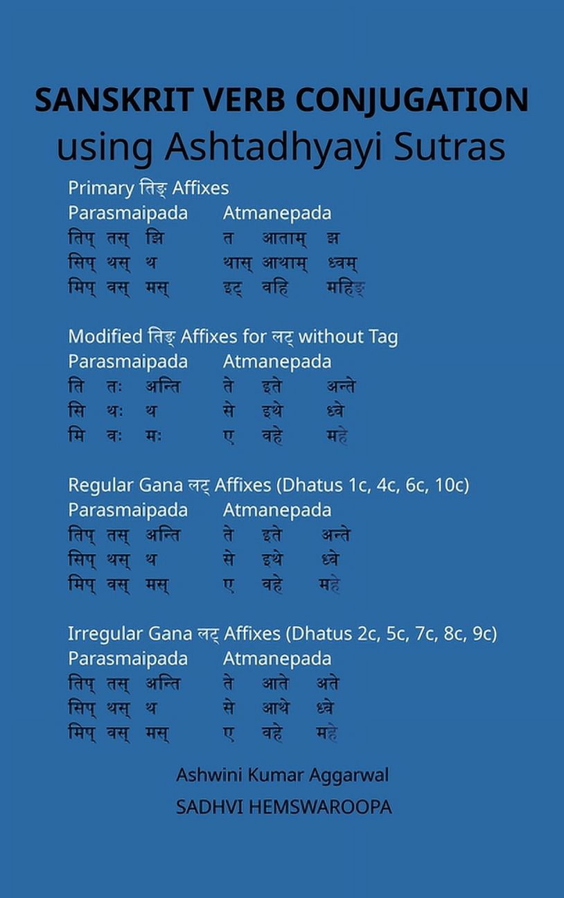 Sanskrit Verb conjugation using Ashtadhyayi Sutras (Hardcover ...