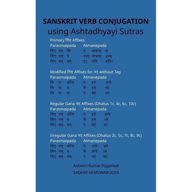 Sanskrit Verb conjugation using Ashtadhyayi Sutras (Hardcover ...
