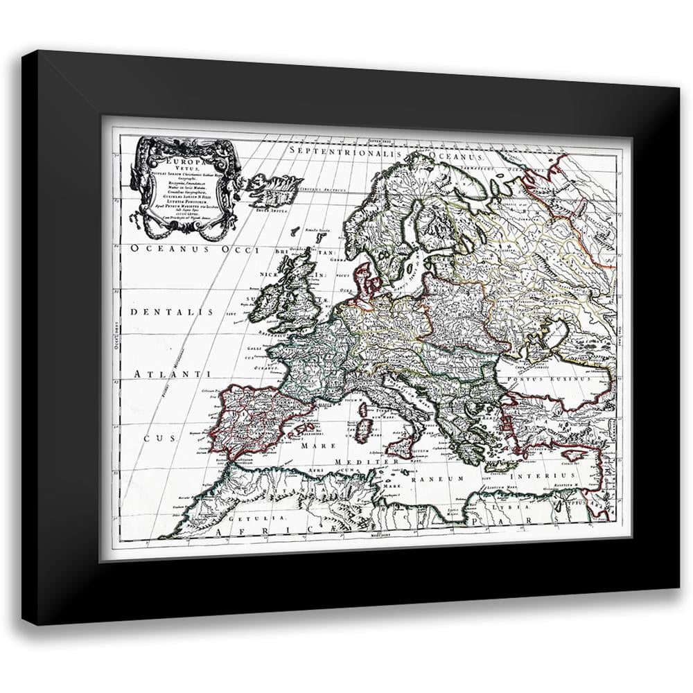 Sanson 14x12 Black Modern Framed Museum Art Print Titled - Europe ...
