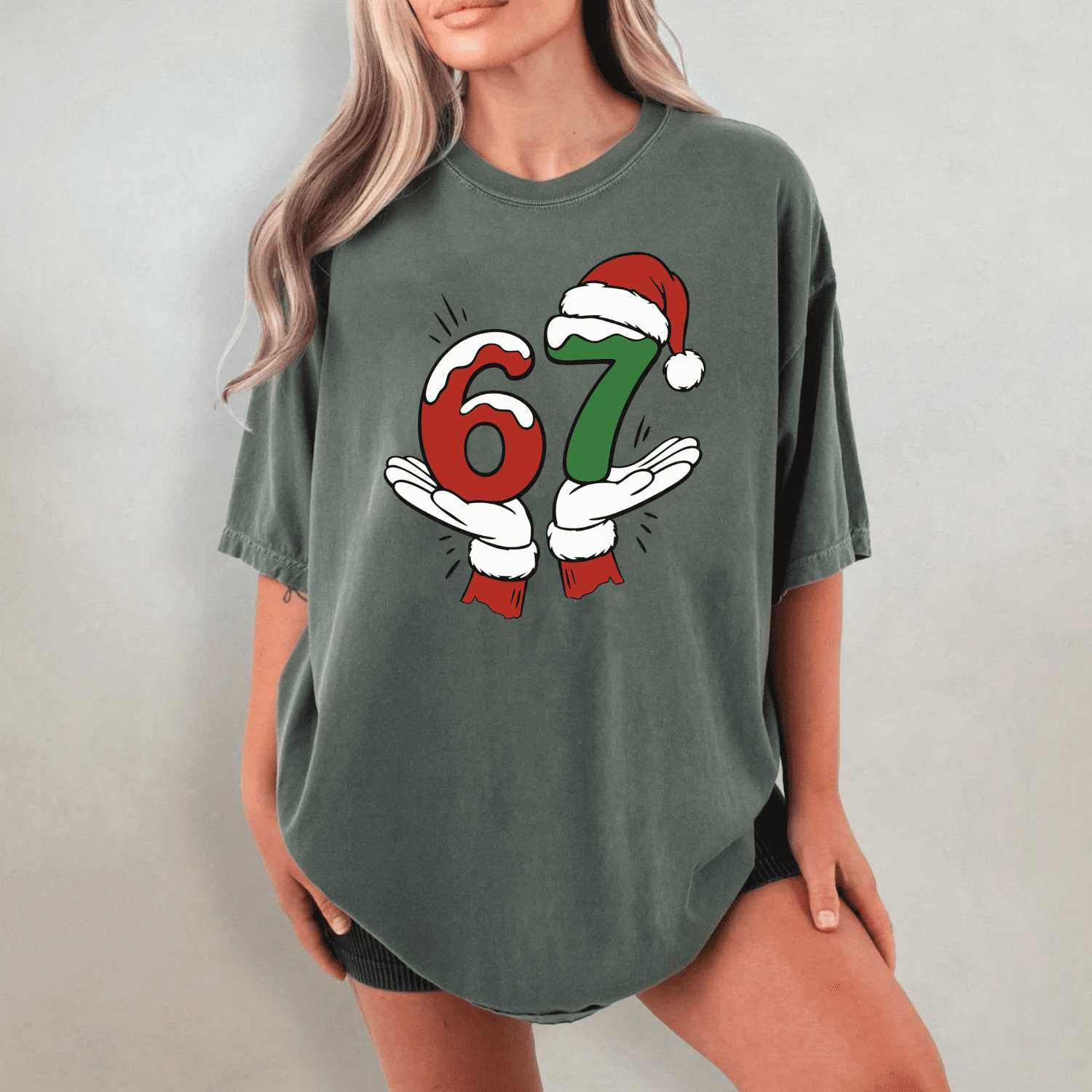 Santa 67 SVG Comfort Color Shirt Christmas Funny Six Seven Meme Viral ...