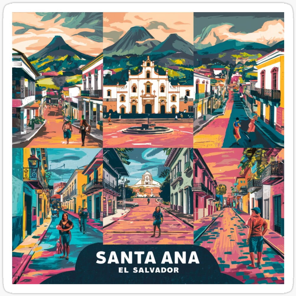 Santa Ana,El Salvador Sticker Phone Decal Water Bottle Stickers Car ...