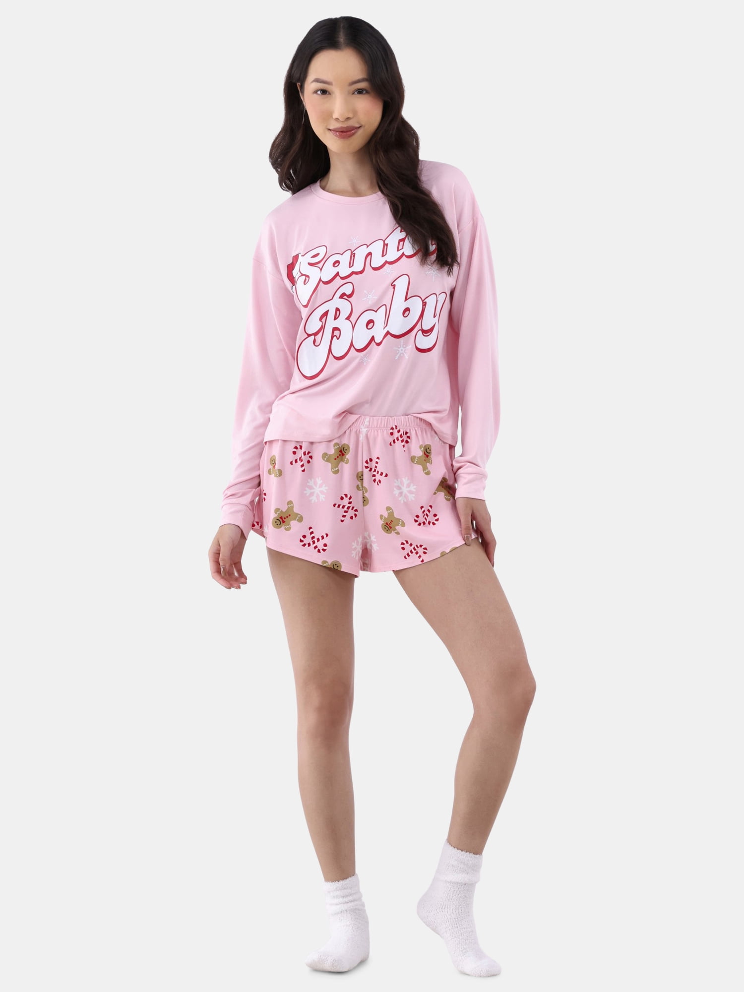 Grayson Social Women’s and Women’s Plus Sleep Tee, Shorts and Socks ...