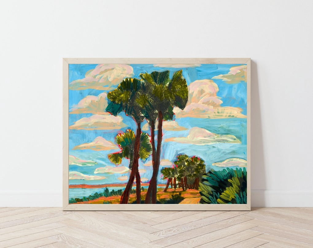 Santa Barbara California Coastal Print Montecito Pacific Ocean Highway ...