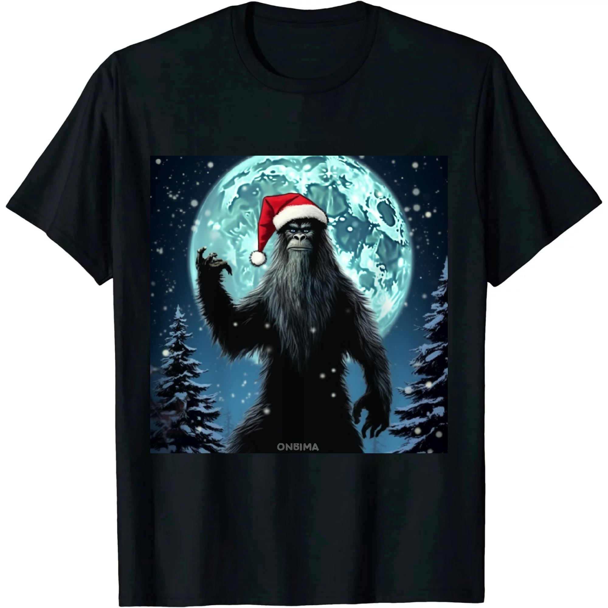 Santa Bigfoot Christmas Rock Roll Sasquatch Believe Xmas T-Shirt ...