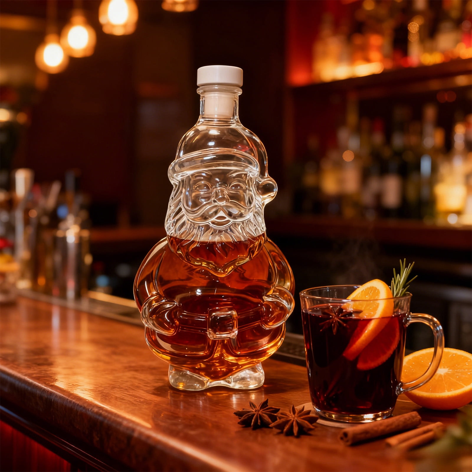 Santa Bottle Whiskey Decanter 300ml Copper Material for Spirit Storage ...