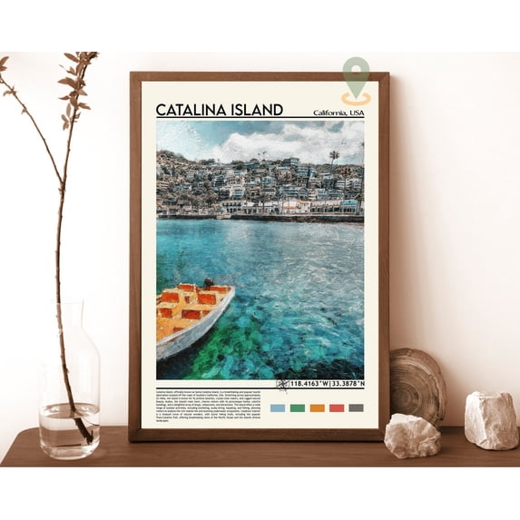 Santa Catalina Island Travel Poster, Santa Catalina Island Wall Art ...