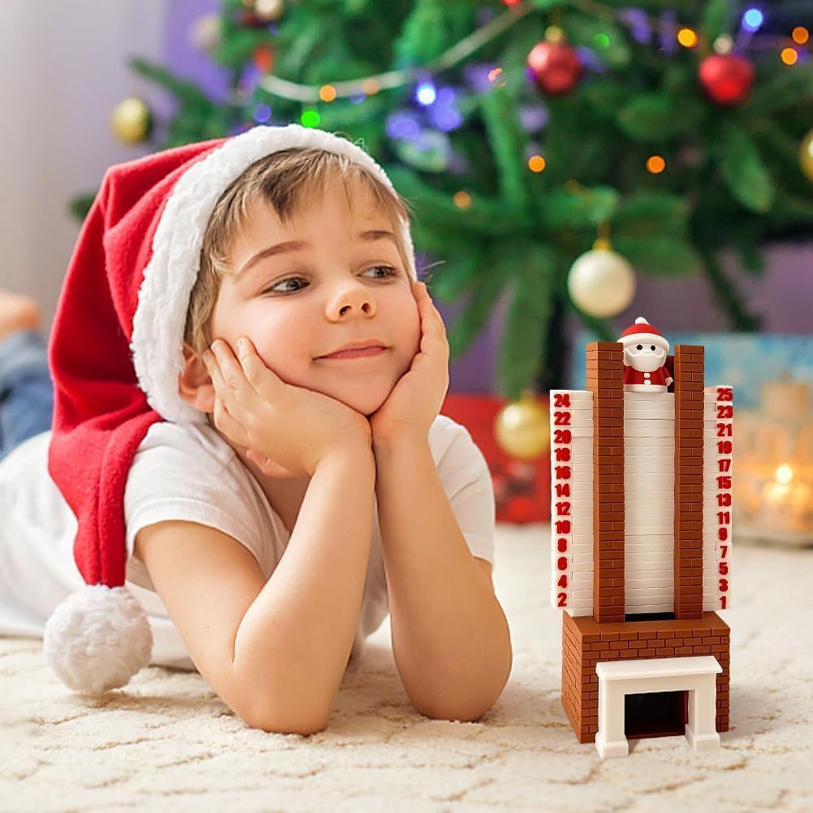 Santa Chimney Advent Calendar | Santa Countdown Decoration | Santa In ...