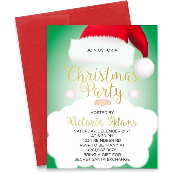 Sample Christmas Party Invitation