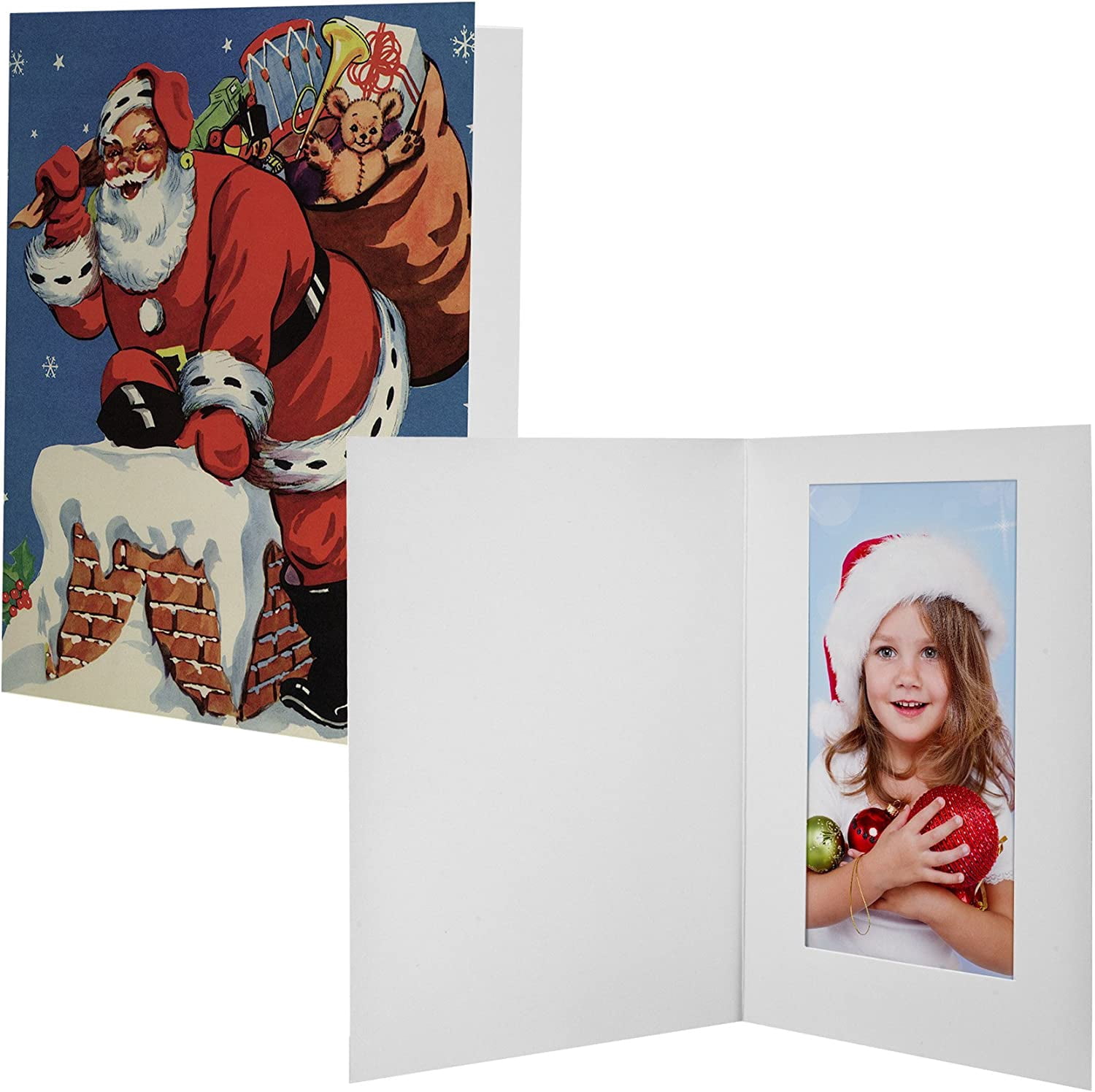 Santa Claus 3" x 5" Photo Folders - Pack of 100 - Walmart.com