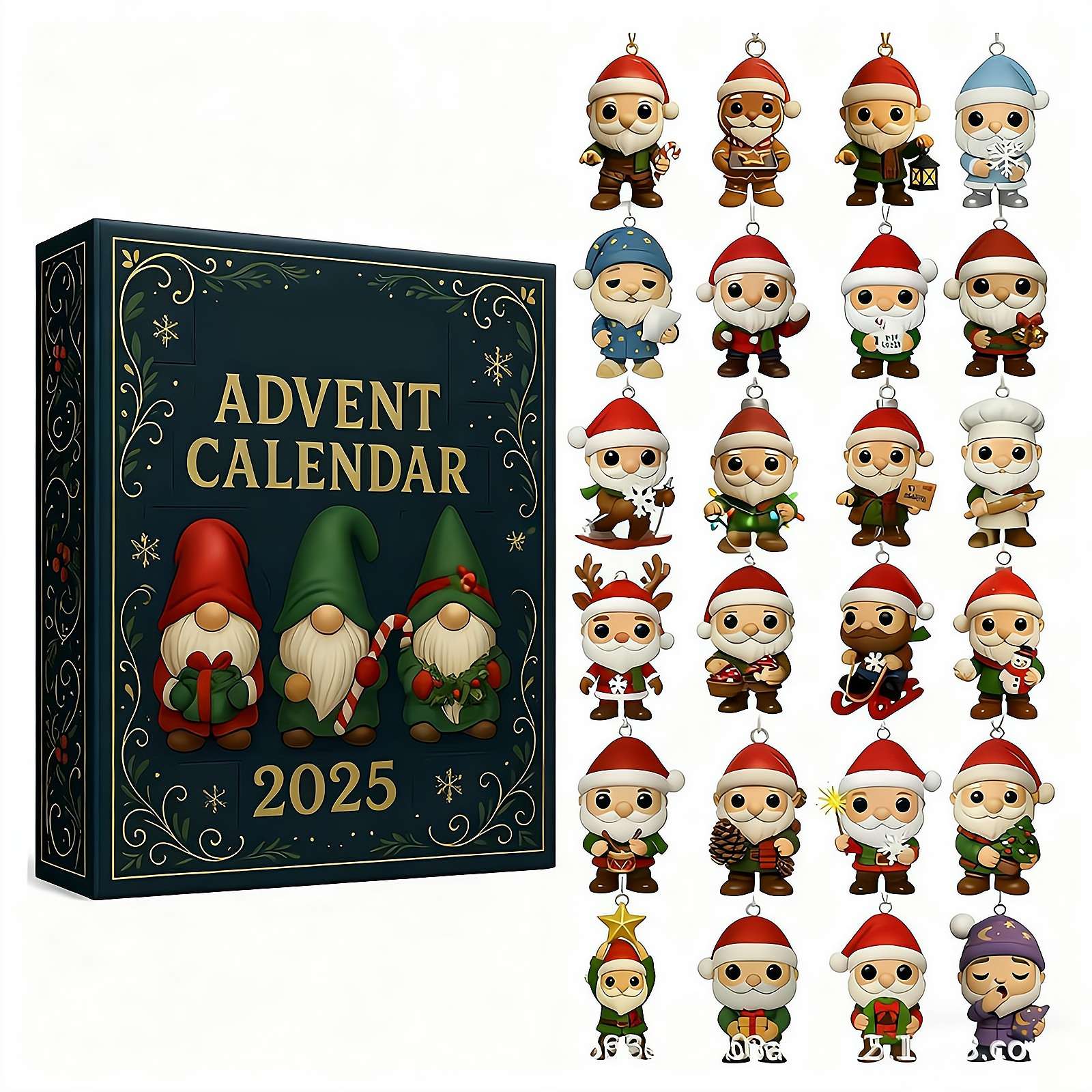 Santa Claus Advent Calendars 2025, Christmas Countdown Calendar with 3D ...
