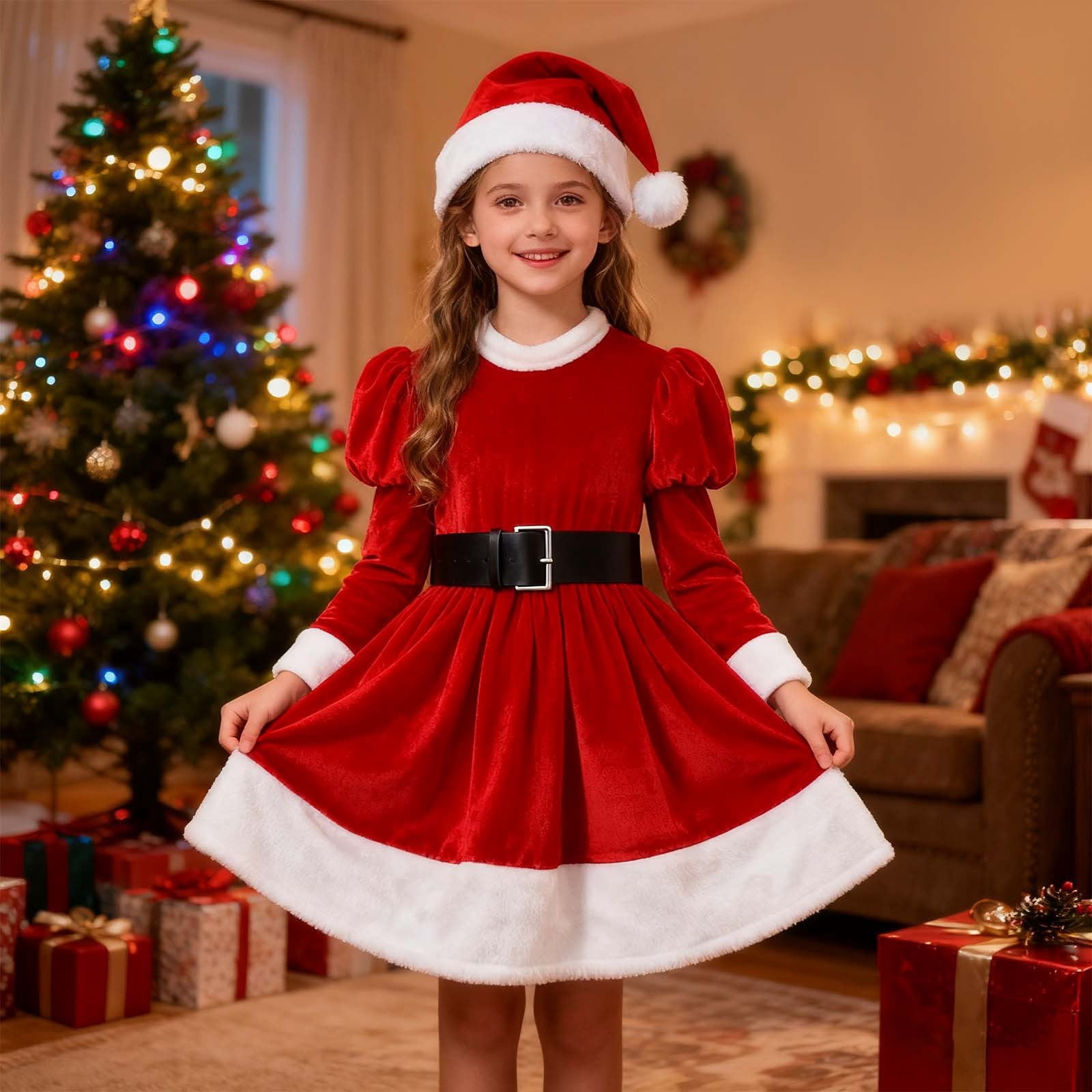 Santa Claus Baby Boy Outfit Long Sleeve Red Santa Cosplay Dress ...
