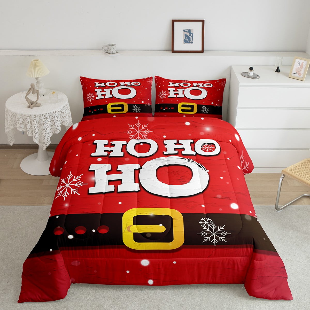 Santa Claus Belt Comforter Set King, Christmas Bedding For Men Boys ...