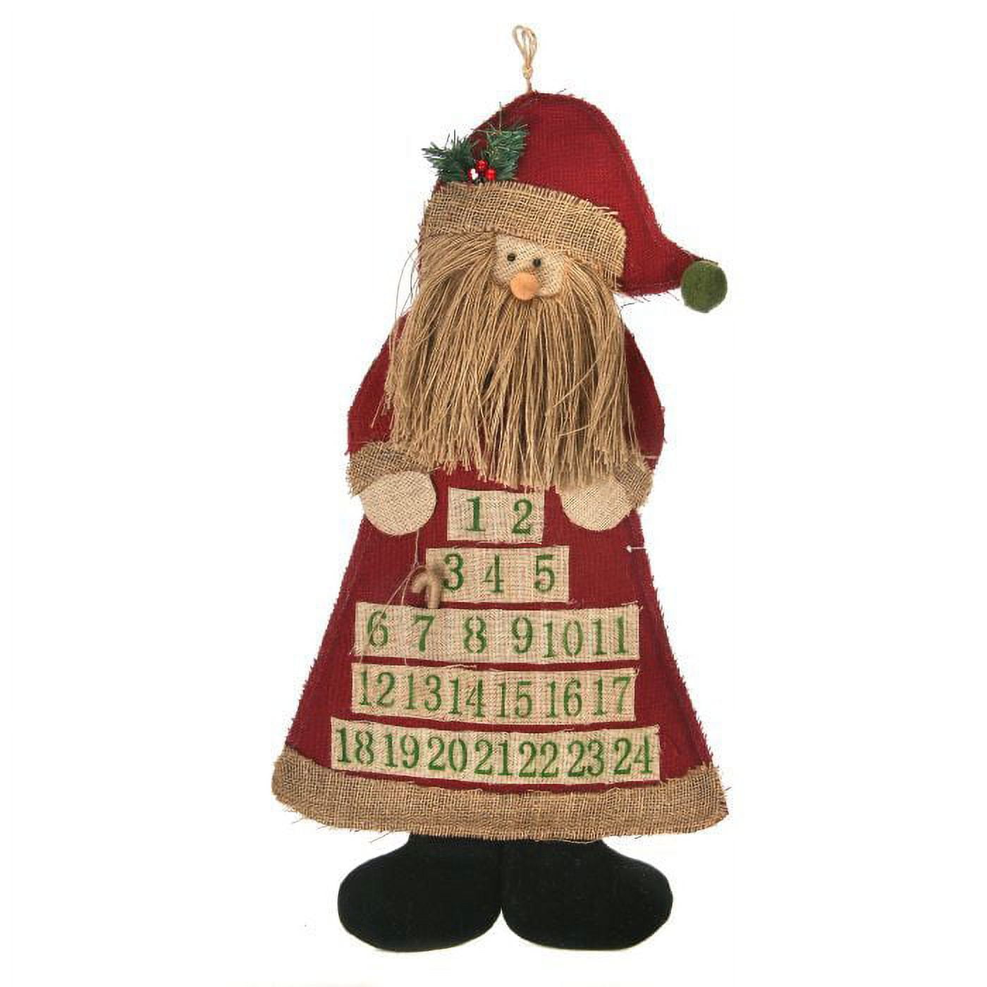 Santa Claus Burlap Christmas Countdown Advent Calendar - Walmart.com