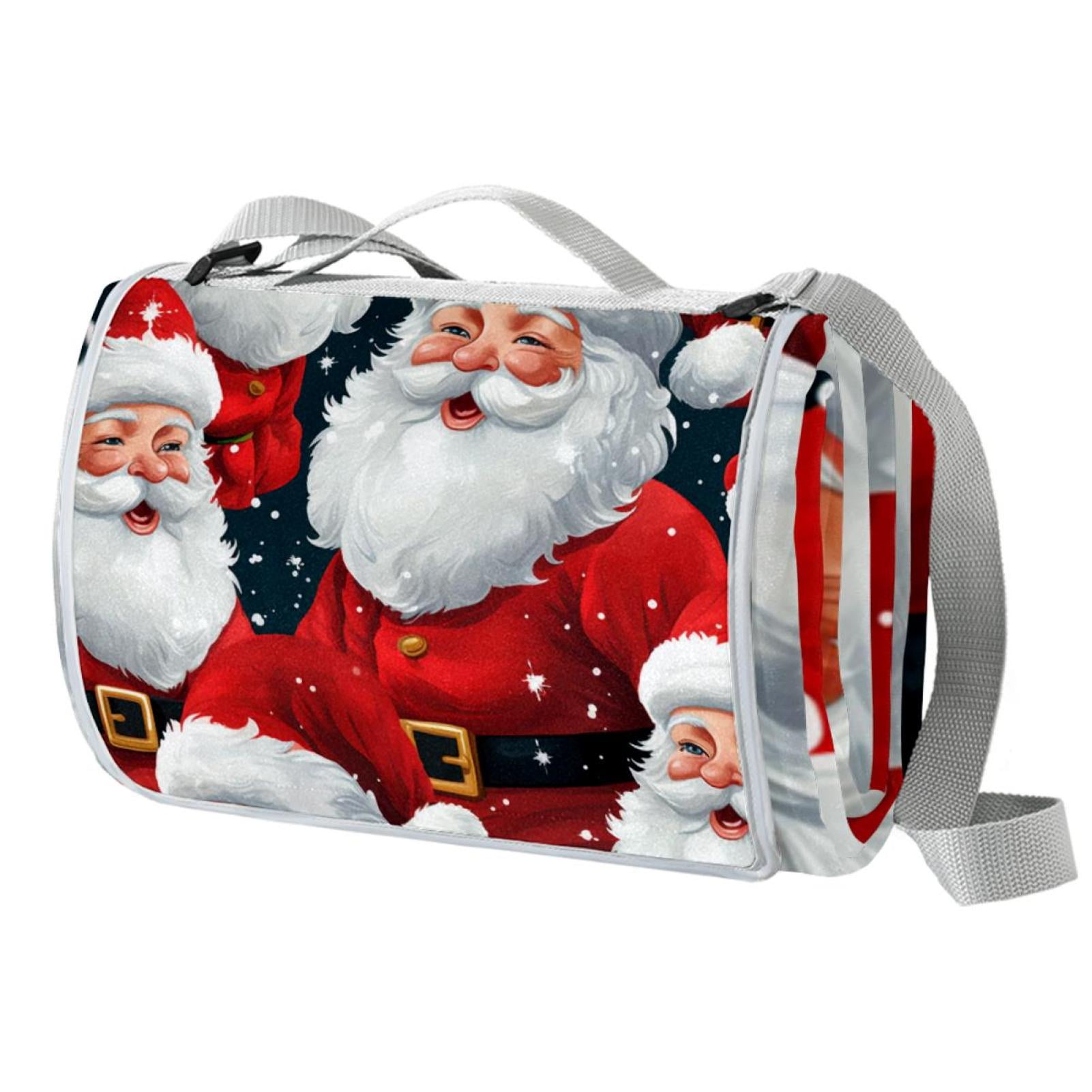 Santa Claus Canvas Outdoor Picnic Blanket - Waterproof Mat for Camping ...