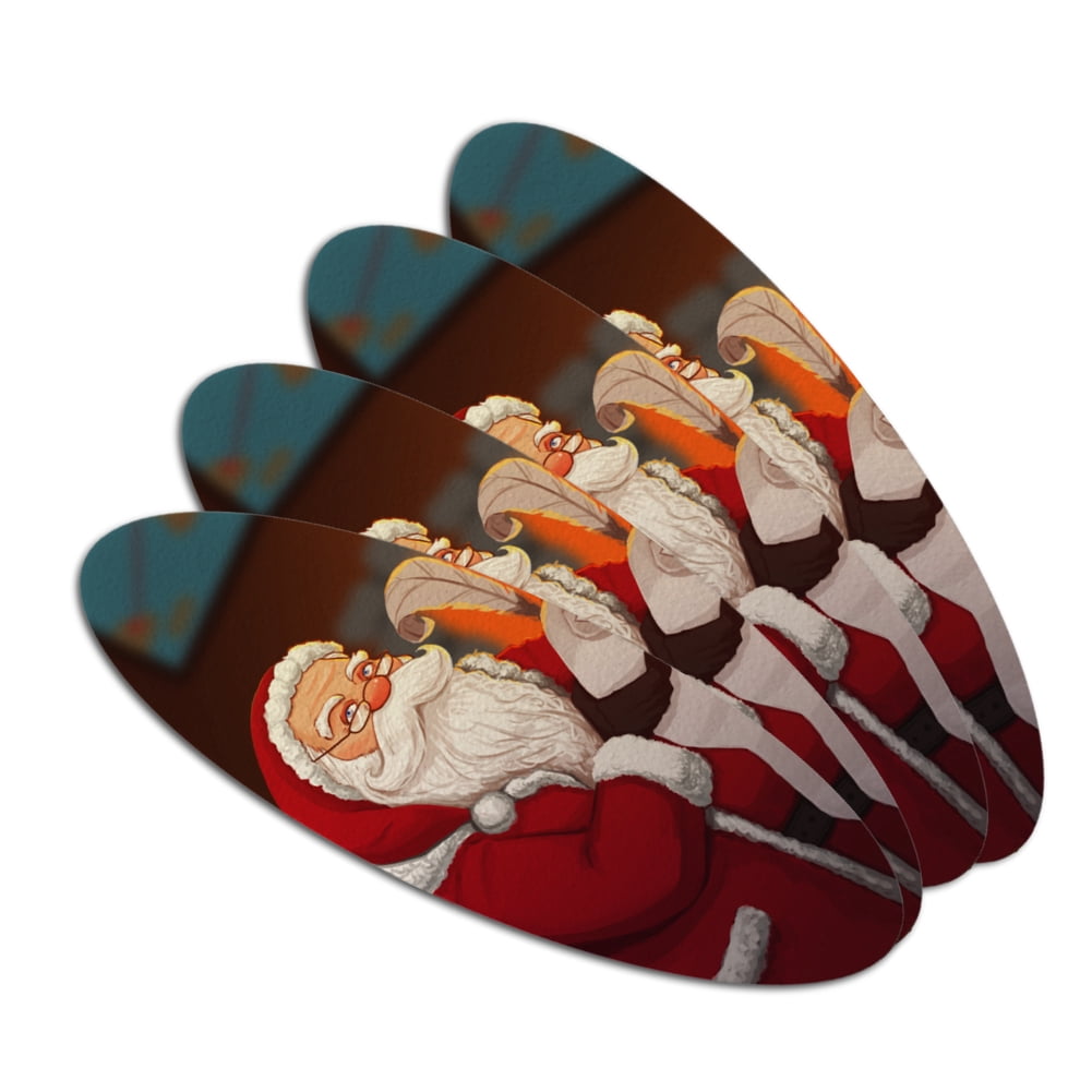 Santa Claus Christmas List Double-Sided Oval Nail File Emery Board Set ...