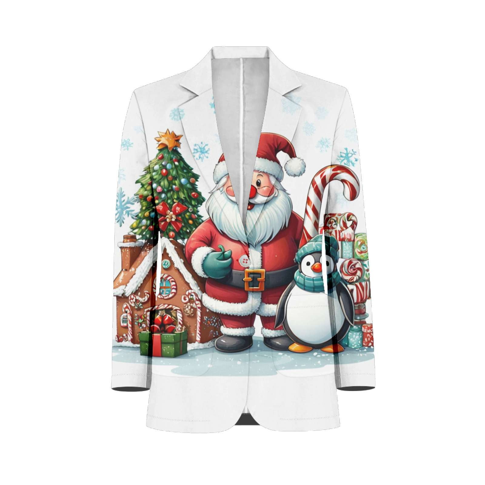 Santa Claus Christmas Scene Customized Men's Suits full man Shawl ...