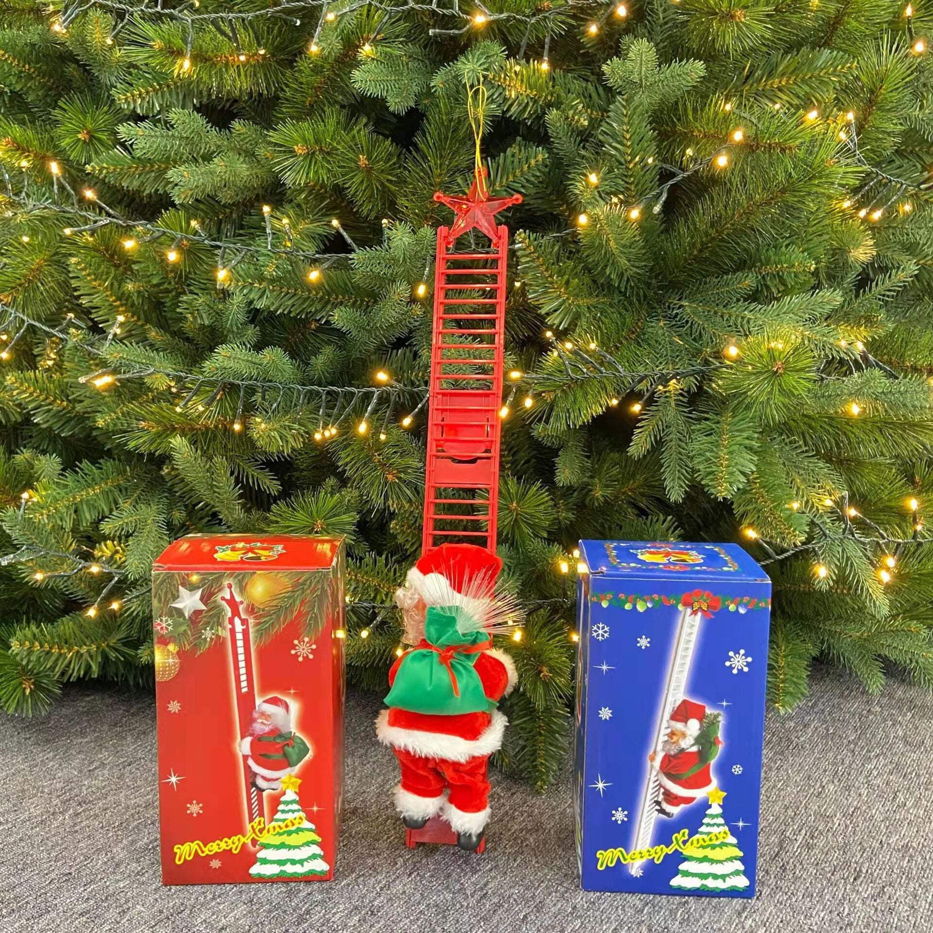 Santa Claus Climbing Ladder Electric Santa Claus Climbing Ladder ...
