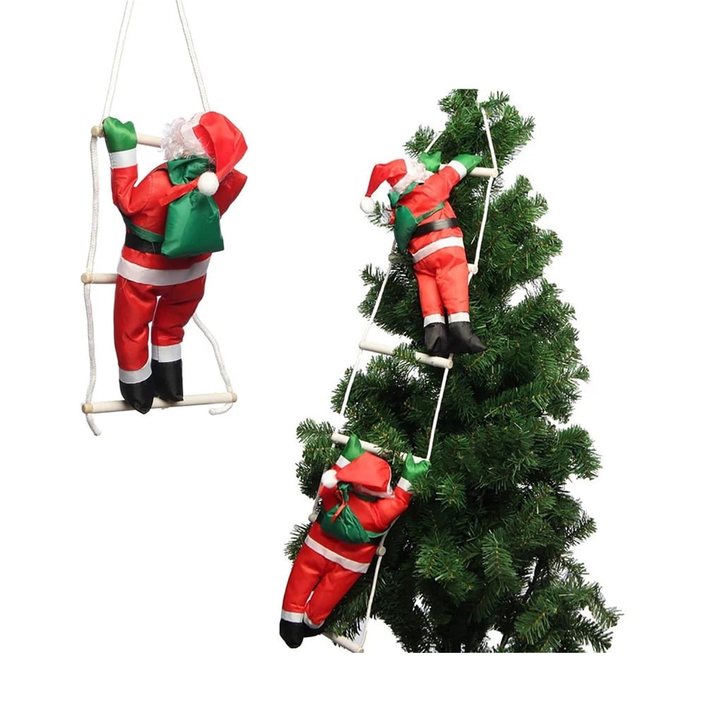 Santa Claus Climbing on Rope Ladder Christmas Tree Hanging Pendant(1 ...