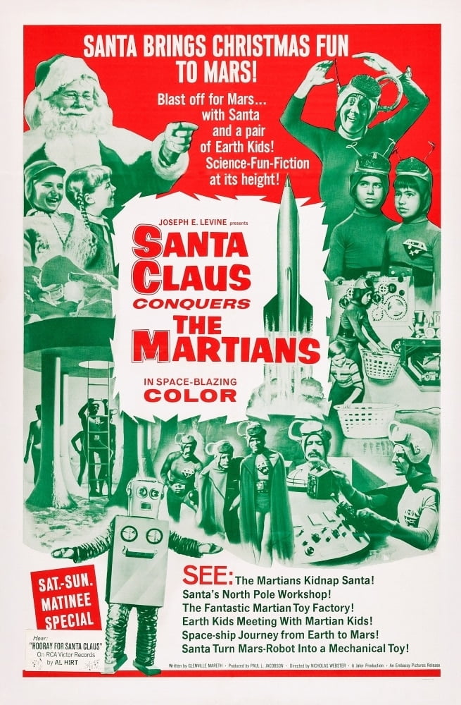 Santa Claus Conquers The Martians Us Poster Top Left: John Call Victor ...