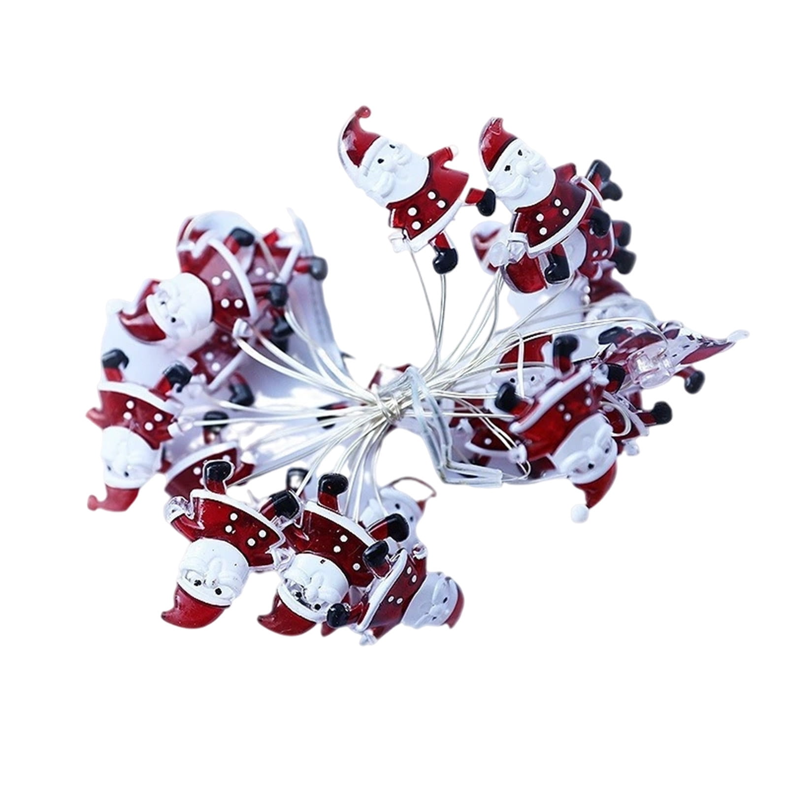 Santa Claus Copper Wire Light String 2 Meters 20 Leds Battery Operated ...