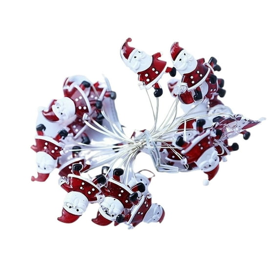 Santa Claus Copper Wire Light String 2 Meters 20 Leds Battery Operated ...