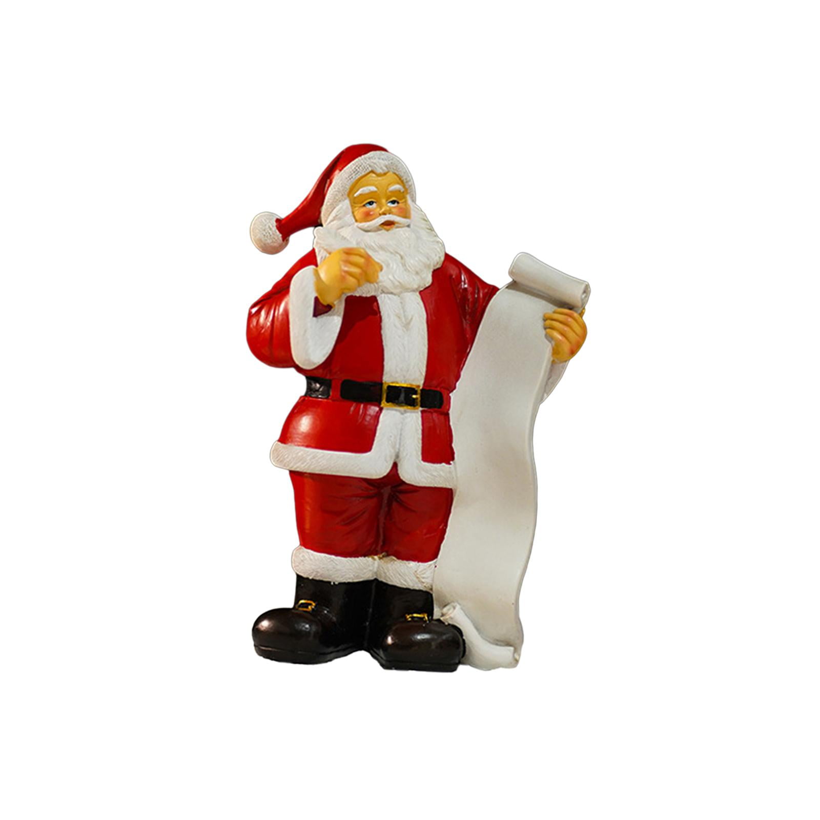 Santa Claus Decorations Resin Santa Figurine for Fireplace Table Home ...