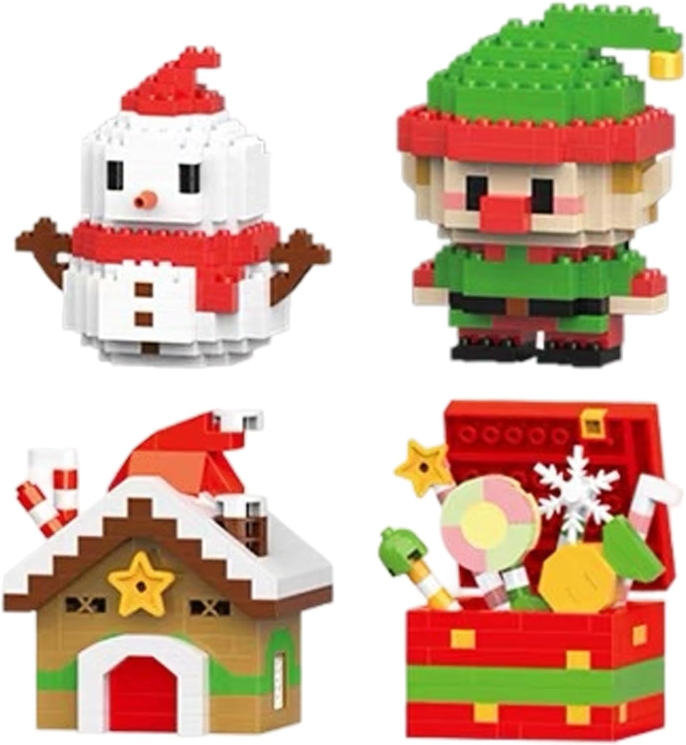 Santa Claus Design Building Blocks Set, Christmas Building Blocks ...